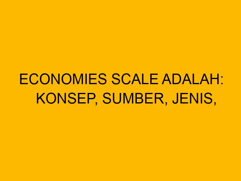 Economies Scale Adalah: Konsep, Sumber, Jenis, dan Manfaat